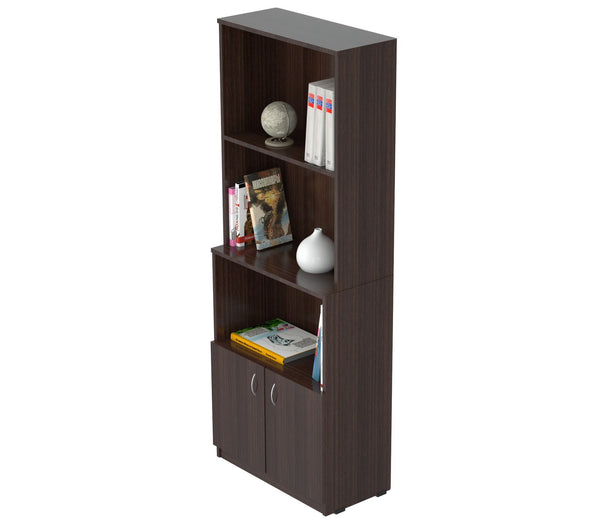 Inval Bookcase with Storage Area - Espresso Wengue – ecHomeDecor